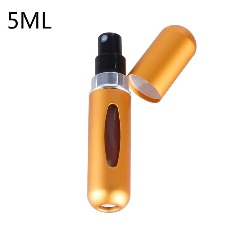 Mini botella portátil de aluminio recargable, atomizador de Perfume ...