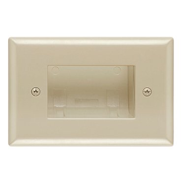 Cmple - Cable Plate with Flexible Opening, 1 Gang - Lite Almond ...