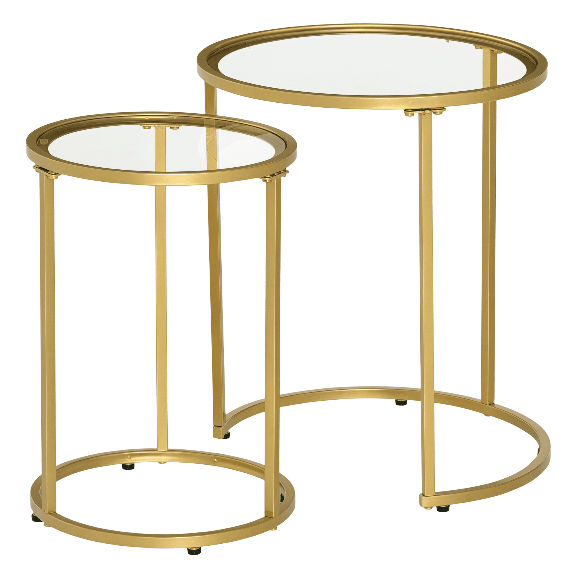 Click here for Homcom Set Of 2 Nesting Coffee Tables With Metal B... prices