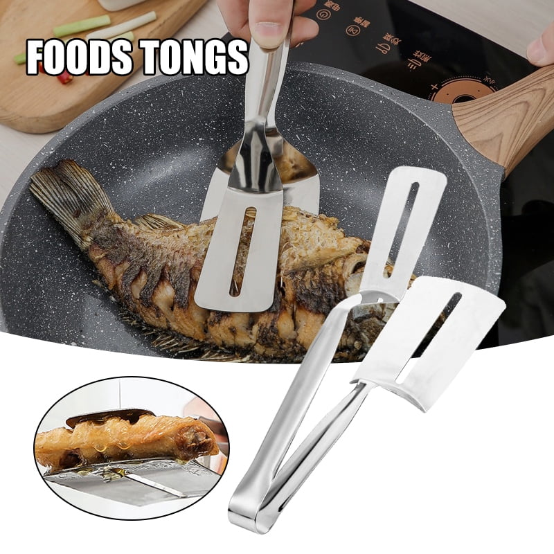 Stainless Steel Barbecue Clamp Steak Clamp Fish Gripper For Eggs Bbq ...