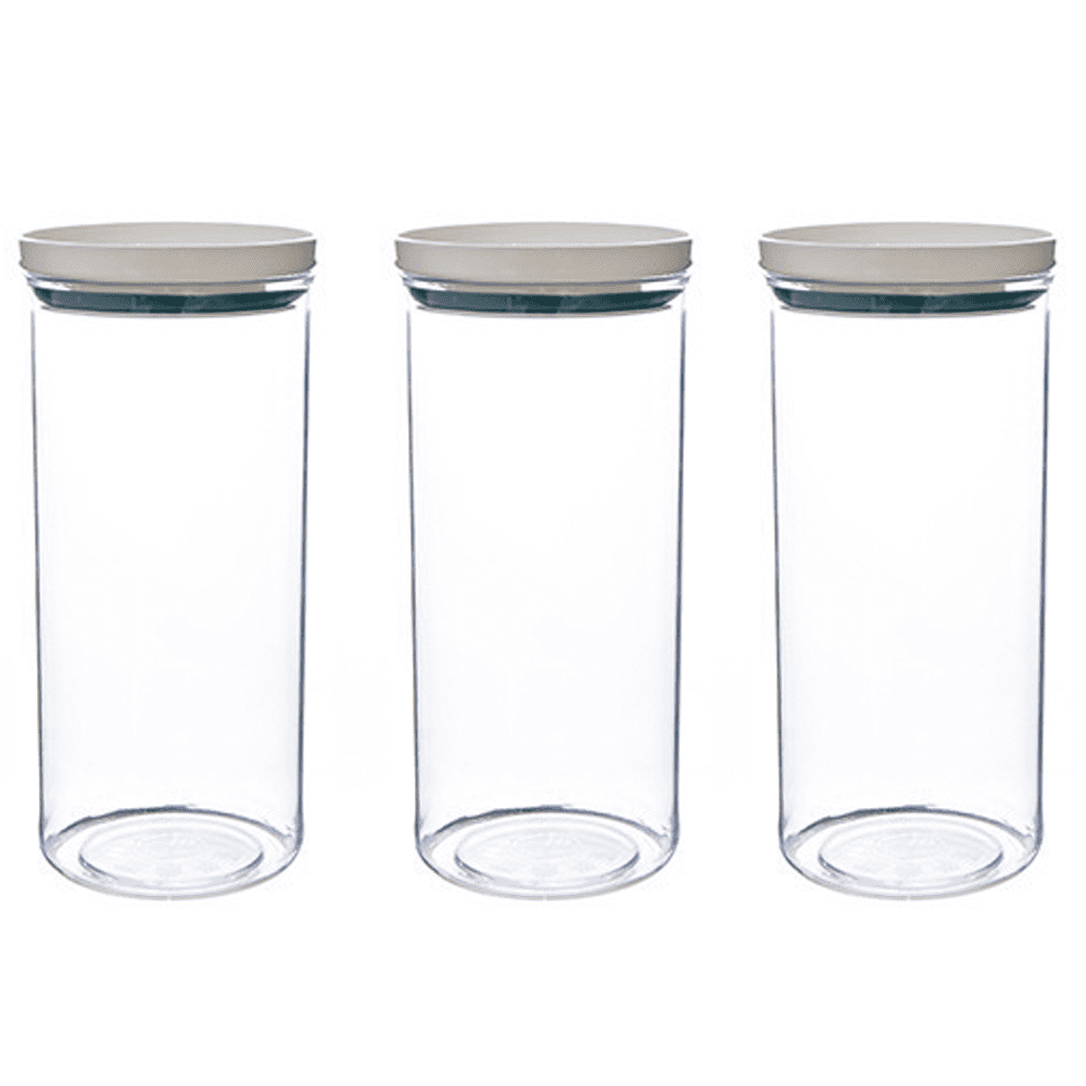 Food Storage Containers, Stackable Organization Canister Glass Jars ...