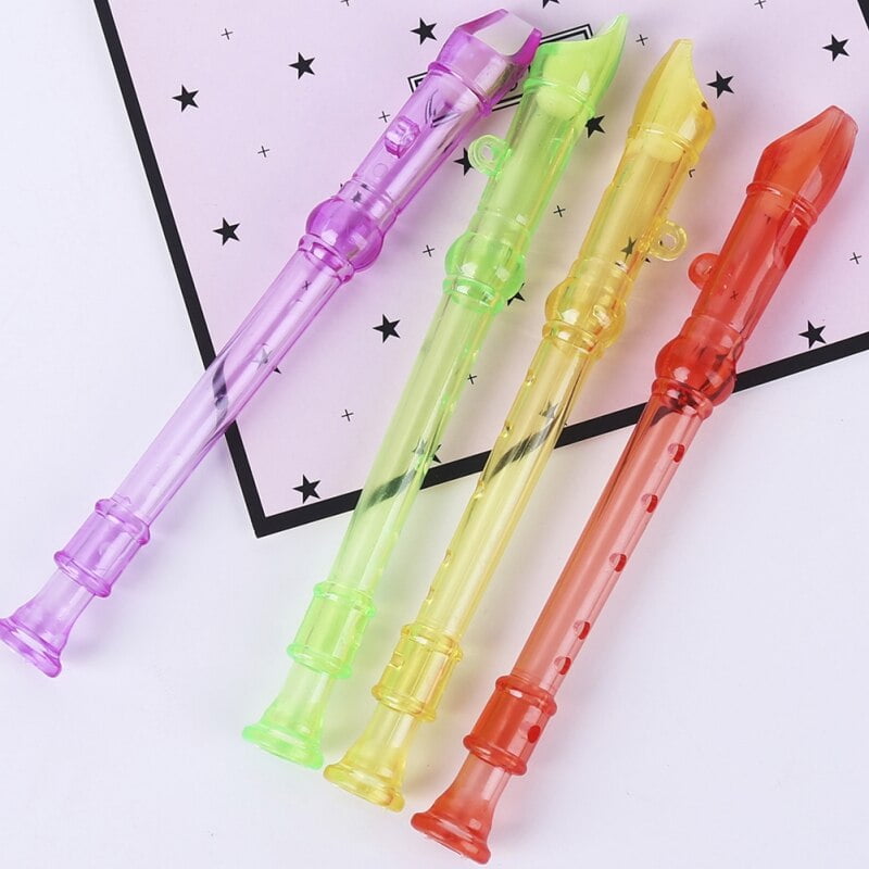 5.5 Inches Plastic Recorders - Pack of 2 - Mixed Color Plastic Flute ...