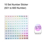 Uxcell Laser Number Stickers, Number 501 to 600 Round Self Adhesive ...