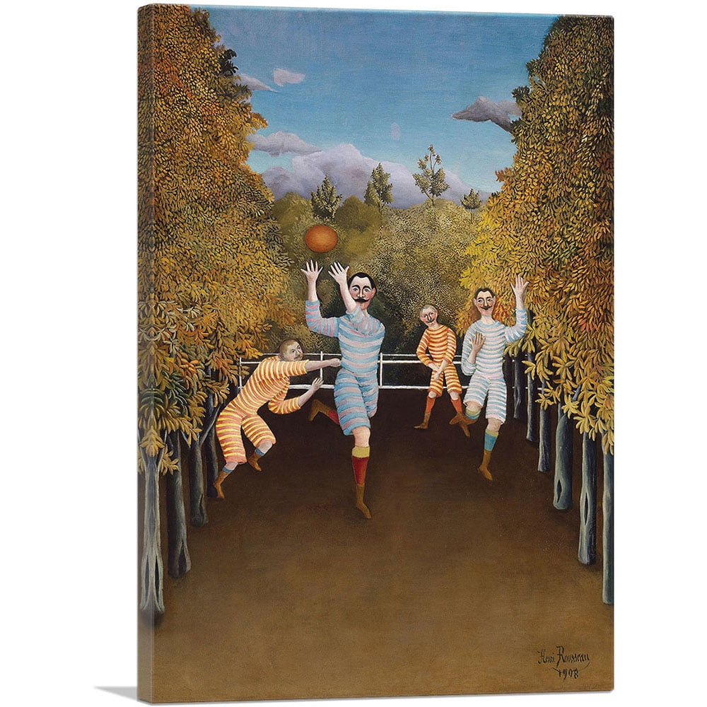 ARTCANVAS The Football Players 1908 Canvas Art Print by Henri Rousseau ...