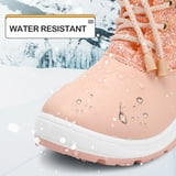 Bacca Girls Anti-Slip Snow Boots Pink Glitter Warm Faux Fur-Lined ...