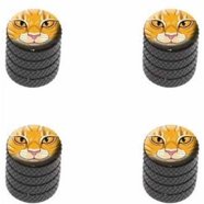 Black Cat Face Pet Kitty Halloween Tire Rim Wheel Aluminum Valve Stem ...