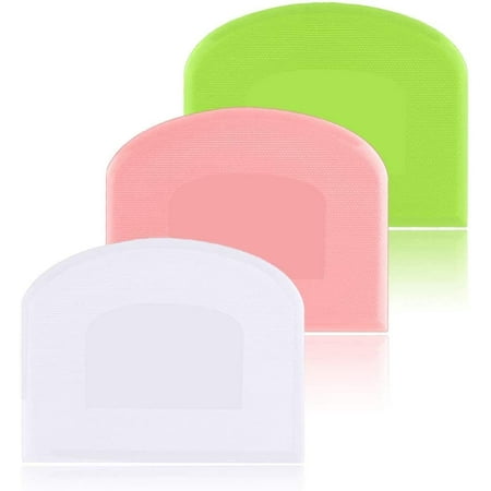 Plastic Dough Scraper, Dough Cutter, 3 Pieces Plastic Pastry Scraper ...
