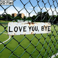A rectangular "LOVE YOU, BYE" aluminum sign. For home Decorative Signs ...