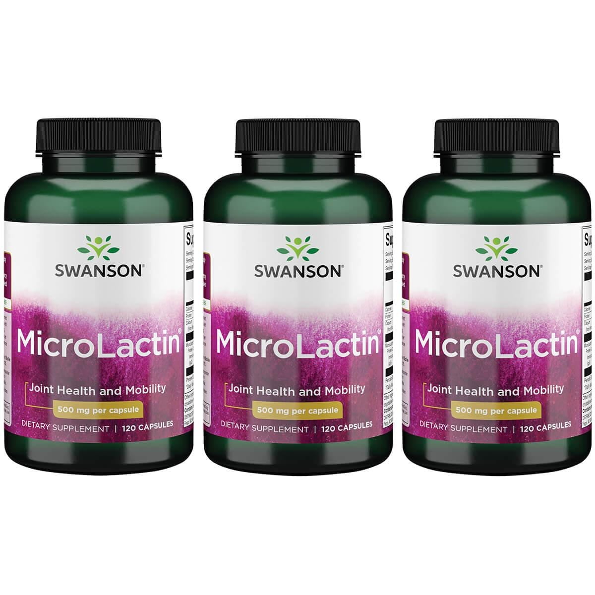 Swanson Microlactin 500 mg 120 Caps 3 Pack - Walmart.com