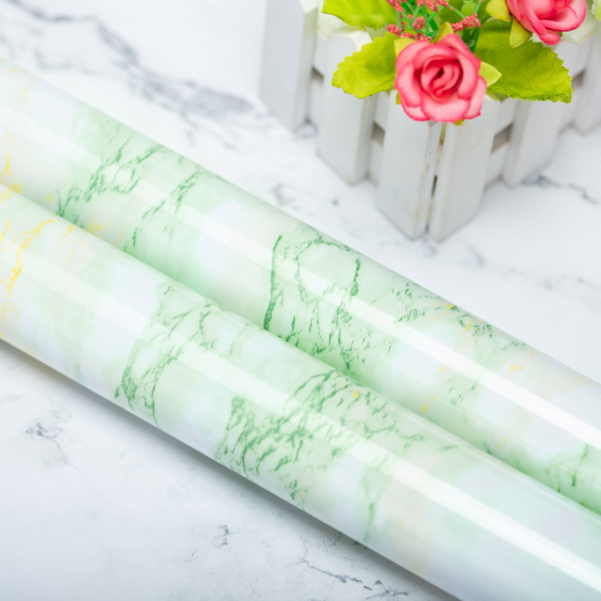 FUTATA Kitchen Waterproof and Oilproof Tile Marble Stickers Cabinet ...