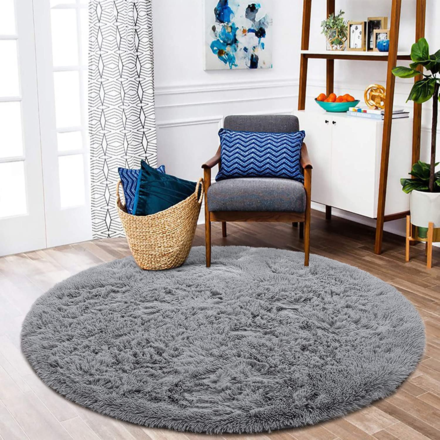 Goasis Lawn Super Soft Round Rug for Bedroom, Fluffy Round Kids Rug and ...