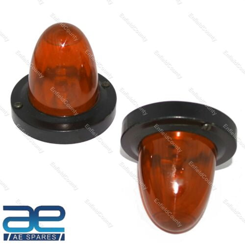 Pair Big Orange Marker Light With Bulb 12v Truck Motorcycle Tractor ...