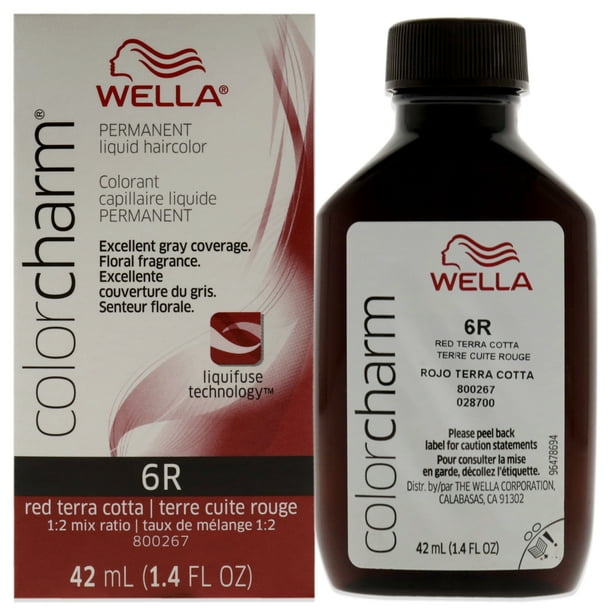 Tinte Líquido Permanente para Cabello Color Charm Wella 6R Red Terra ...