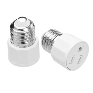 TWDRTDD Plug in Light Socket Adapter, 360° Rotation, E26 E27, ABS ...