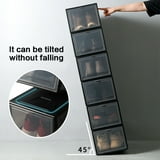Plastic Magnetic Shoe Box, Pack of 10 Stackable Shoe Storage Boxes ...