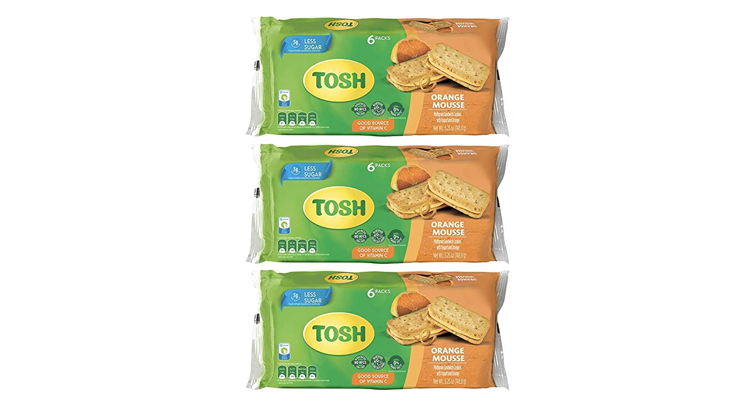Tosh Orange Mousse Cookies 5.25 oz - Pack of 3 - Walmart.com