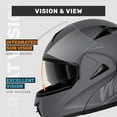 Westt Motorcycle Helmets Modular ATV Helmet with Dual Visor for Men ...