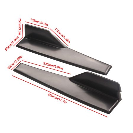 Gupbes Side Skirt Winglet,2pcs Universal Car Side Skirt Rocker ...