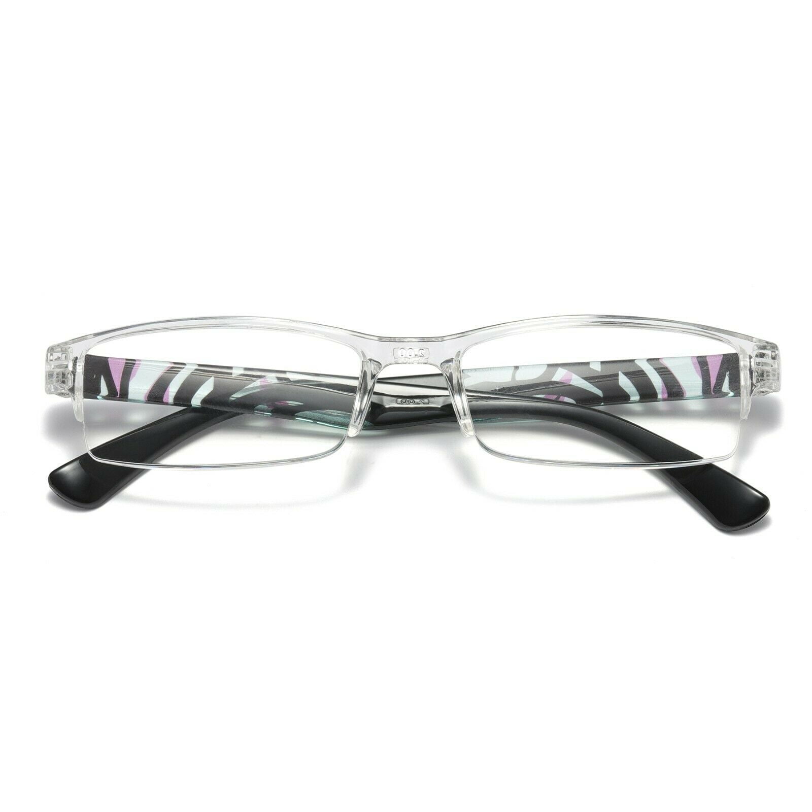 1 Pair Womens Slim Rectangle Half Frame Blue Light Blocking Reading ...