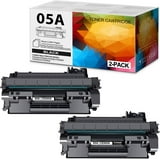 A AZTECH 2-Pack Compatible Toner Cartridge for HP CE505A 05A Work with ...