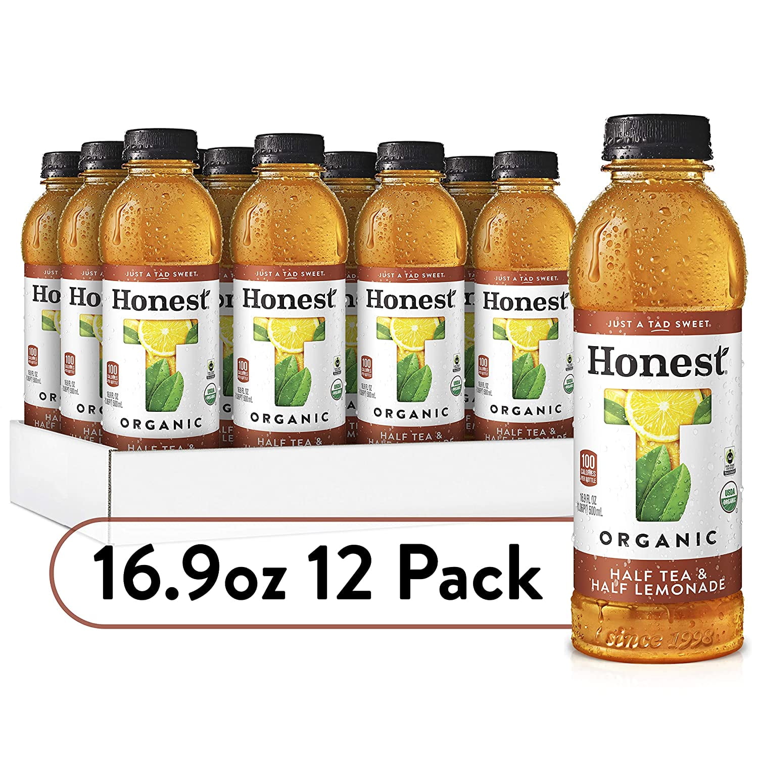 Honest Tea Organic Fair Trade Half Tea & Half Lemonade Gluten Free, 16. ...
