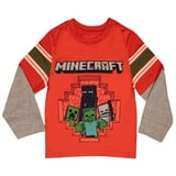 Minecraft Characters Boys Long Sleeve Active Mesh T-Shirt, 2-Pack ...