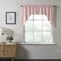 VHC Brands Heritage Farms Window Curtains, Primitive Check Swag Set of ...