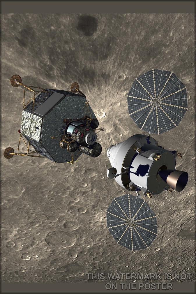 24"x36" Gallery Poster, Orion crew exploration vehicle and Altair ...
