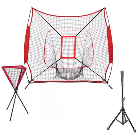 PowerNet 8x8 XLP PRO Net One Piece Frame Heavy Tee Strike Zone Training ...