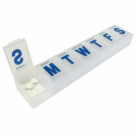 SHARKDOOK Weekly Pill Organizer - (Pack of 2) Extra Large Vitamin ...