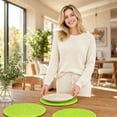 Anti-Slip Heat Insulation Coasters Set – 4.6 Inch Round Cotton Yarn ...