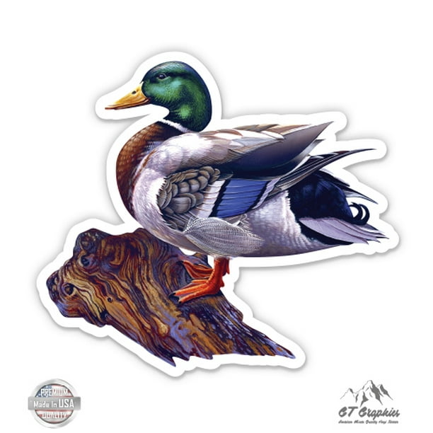 Mallard Duck - 3" Vinyl Sticker - For Car Laptop I-Pad Phone Helmet ...