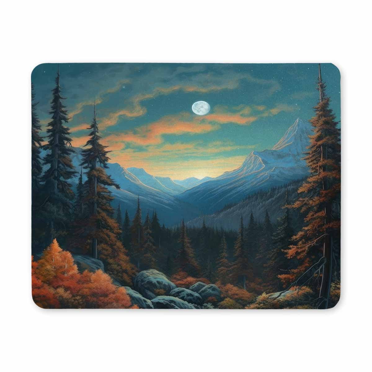 Mountains Scenery Mouse Pad ,Non-Slip Rubber Base Mousepads for College ...
