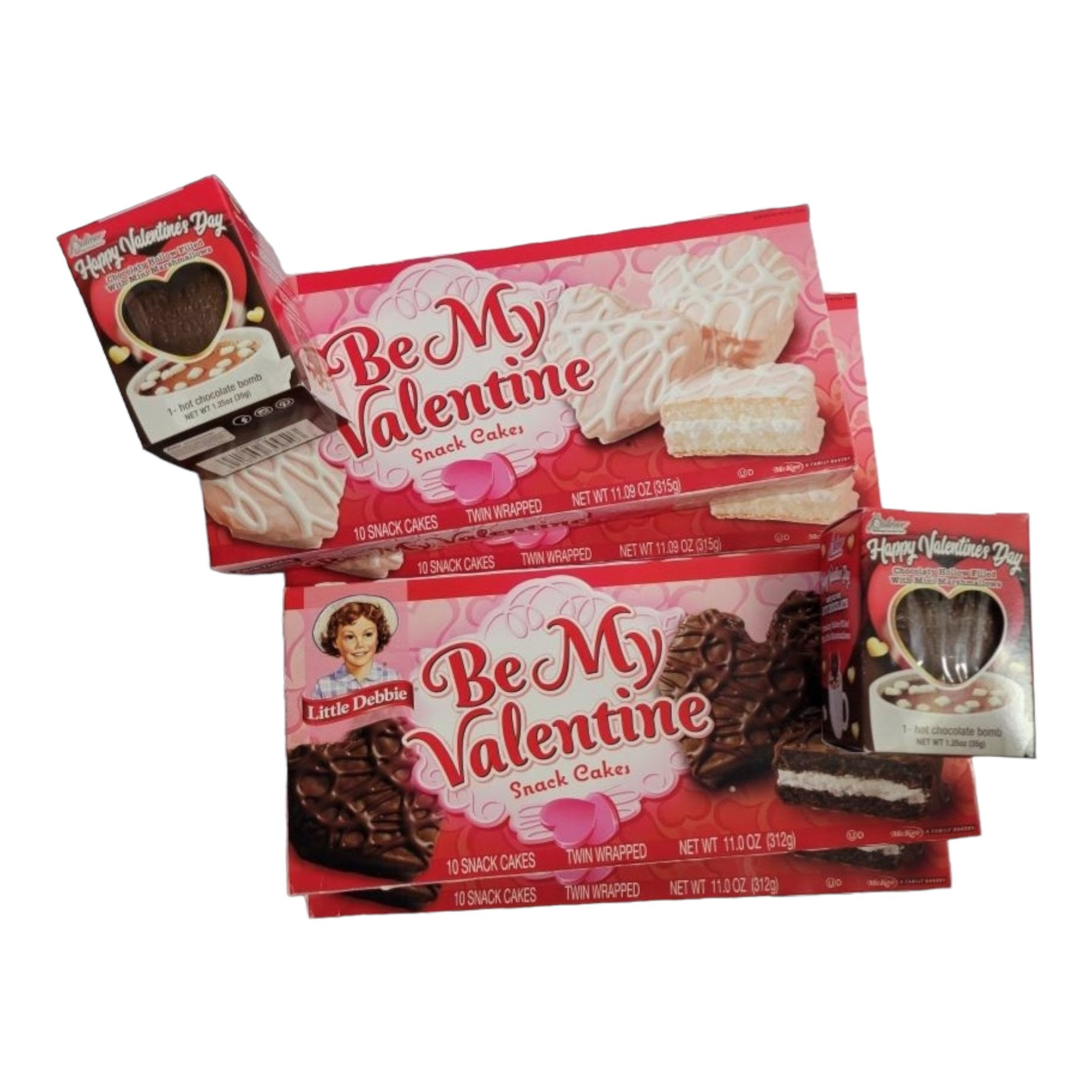 Little Debbie Be My Valentine 6 pc Bundle, 2 boxes 11 oz each of Little ...