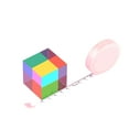 ZhuoChiMall CMY Color Cube 1.6" Acrylic Prism for Desktop Decoration ...