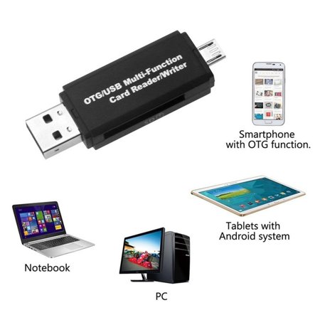 Multifunction OTG USB Card Reader Writer High-speed SD Micro-SD Card ...