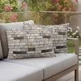 2 Pack Outdoor Waterproof Throw Pillow Covers,Retro Marble Texture ...