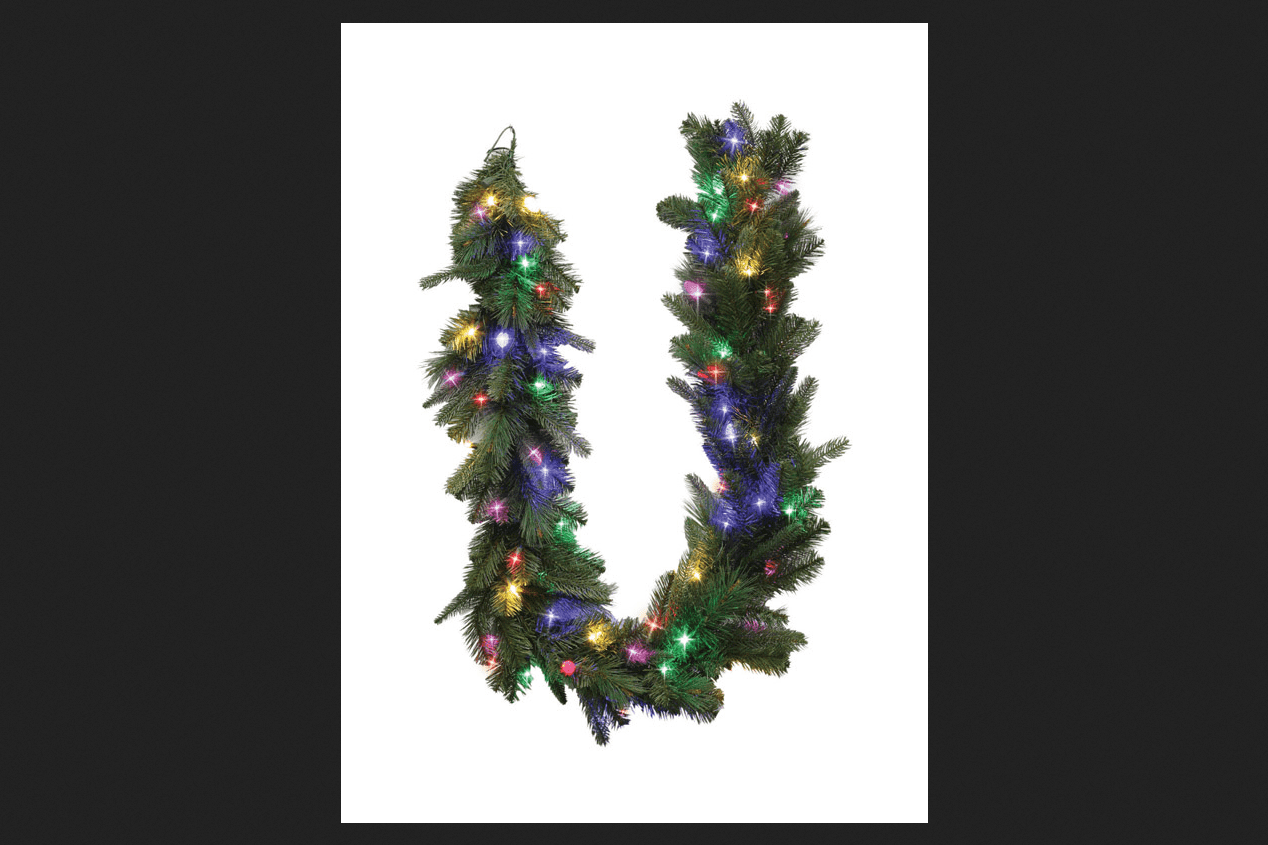 Celebrations Prelit Green LED Garland 6 ft. L Multi-Colored - Walmart.com