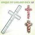 15.7 Inch Metal Cross Wreath Frame Wire Garland Ring for Easter Holiday ...
