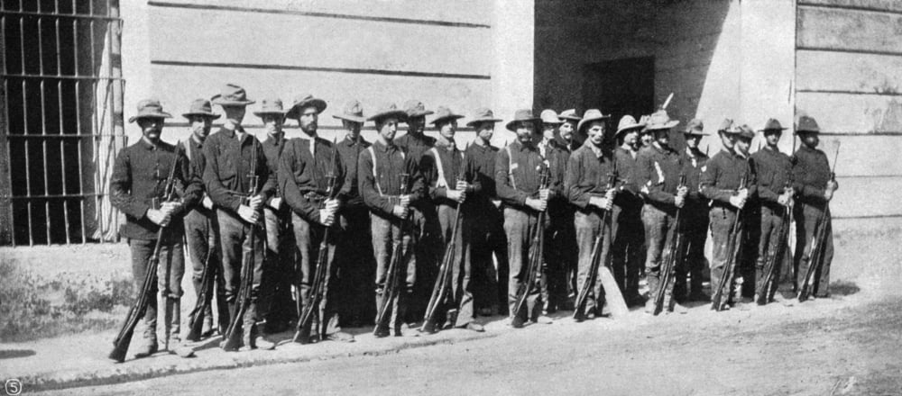 Spanish-American War, 1898. /Namerican Artillerymen Serving As Infantry ...