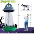 ZHIBO 10FT Halloween Inflatable UFO with Floating Cow - Blow-Up Yard ...