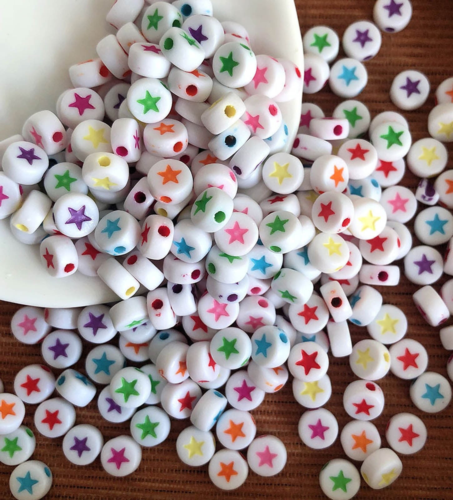DIY Beading Kit with Assorted 4x7mm Acrylic Oblate Beads and Alphabet ...