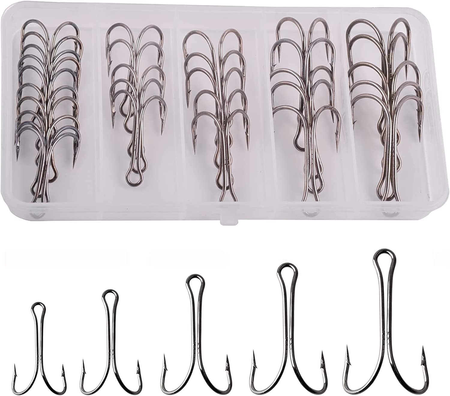 Classic Double Fishing Hooks Kit 30pcs Frog Hooks Fly Tying Fishing ...