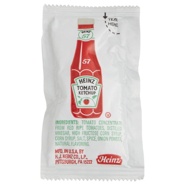 Heinz Tomato Ketchup, 0.32-Ounce Single Serve Packages (Pack of 200 ...