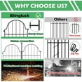 10 Panels No Dig Decorative Garden Fence for Yard, 40in (H) x 23.6ft (L ...