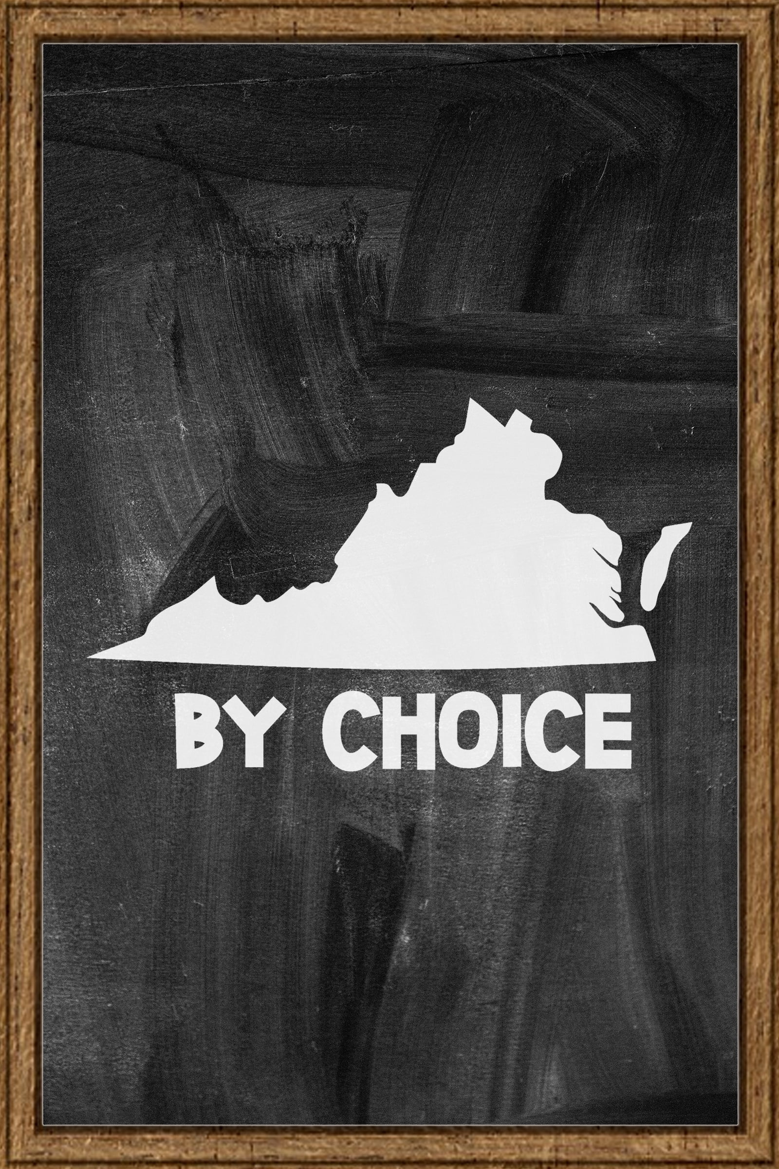 Virginia by birth state map home hometown native love Tin Sign Chalk ...