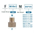 1Pcs M8 M10 M12 M14 M16 M18 M20 Metric Female To Male Thread Brass Pipe ...