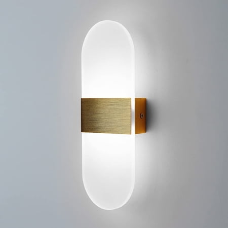 Modern Wall Sconce, 6W Indoor LED Wall Lamp, Acrylic Material Hardwired ...