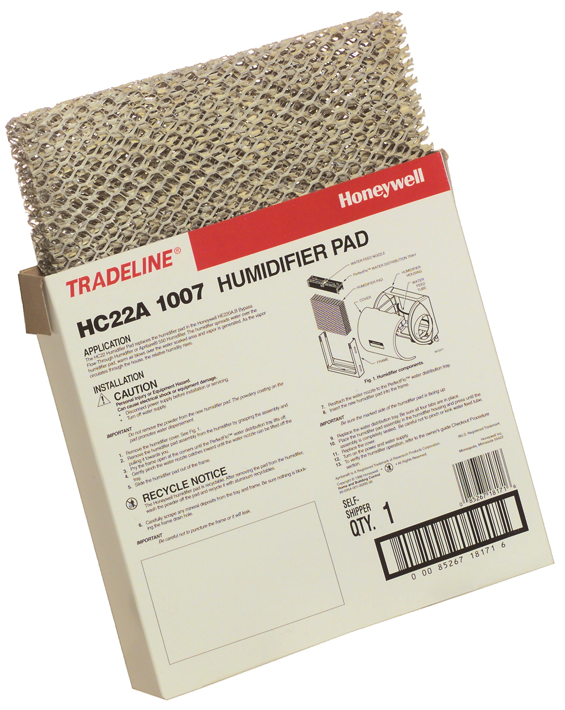 Honeywell HE220 Humidifier Pad - Walmart.com