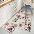 4th of July 2 Pieces Non-Slip Kitchen Mat Set Red Spring Floral Daisy ...